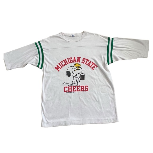 Artex | Shirts | Vintage 7s Artex Peanuts Michigan State Snoopy Cheers ...